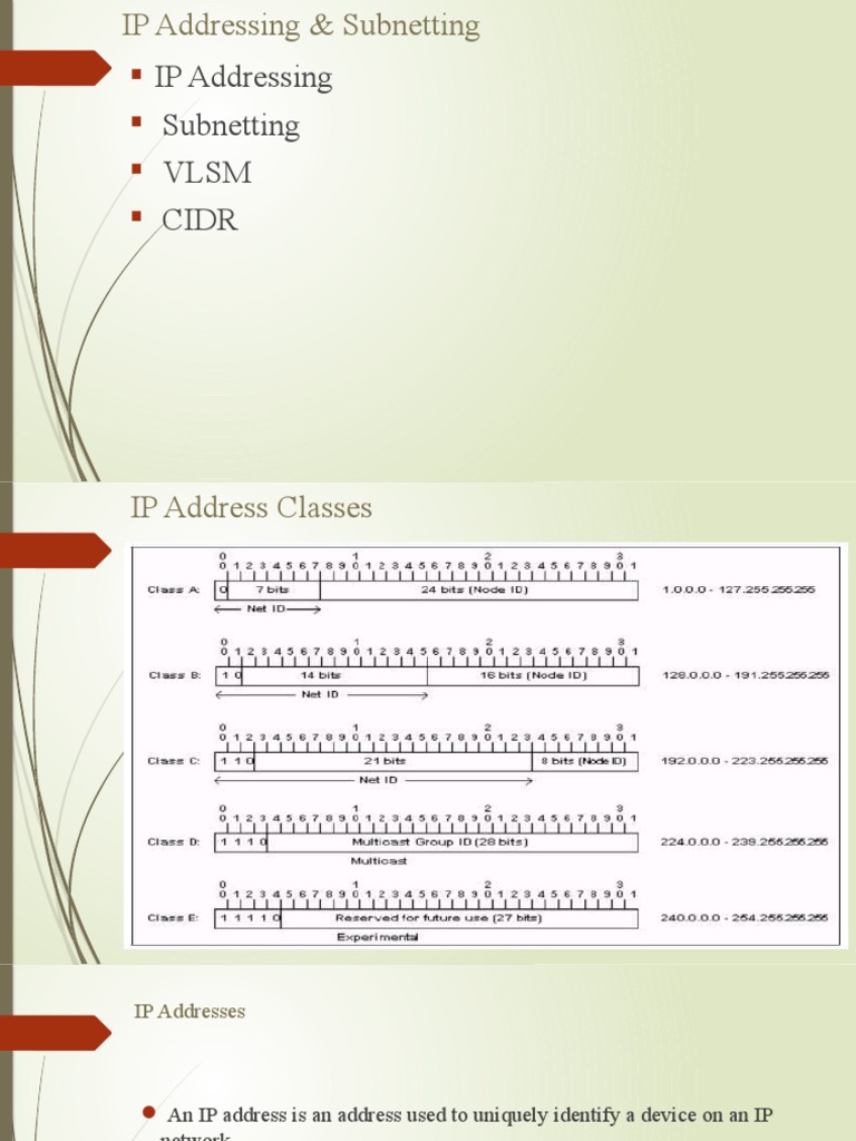 Subnetting Pdf Ip Address Computer Networking