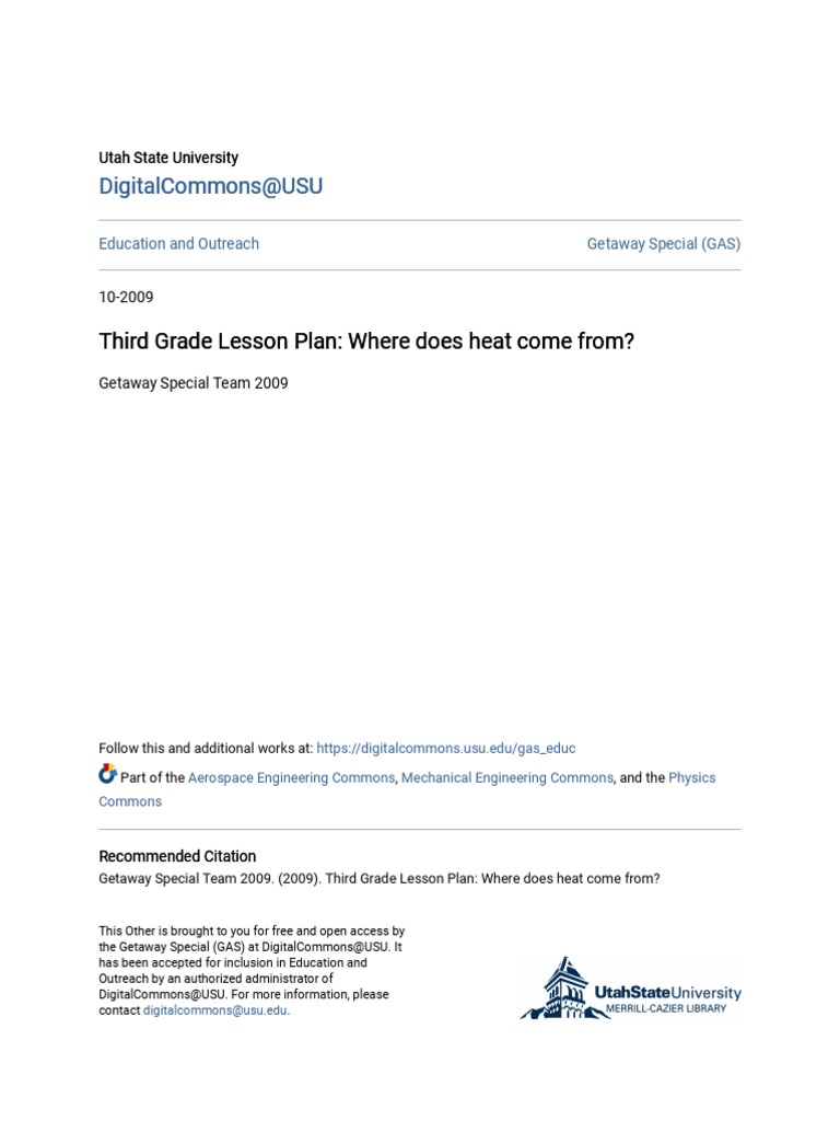Third Grade Lesson Plan - Heat | PDF