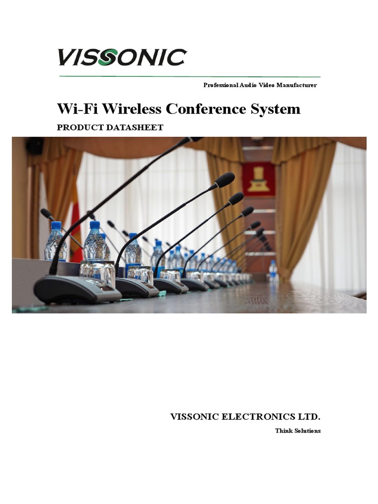 VISSONIC DSP Wi-Fi Wireless Conference System Datasheet-V3.3 | PDF | Microphone | Wi Fi