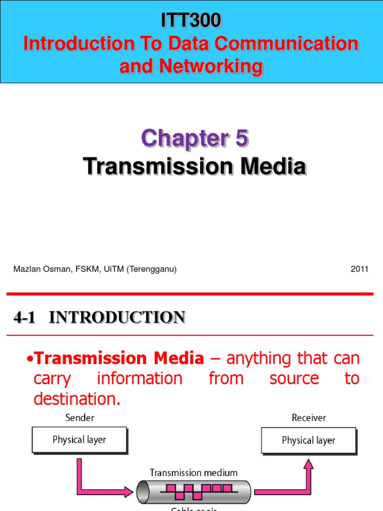 Ch05 OBE-Transmission Media | PDF | Optical Fiber | Radio Propagation