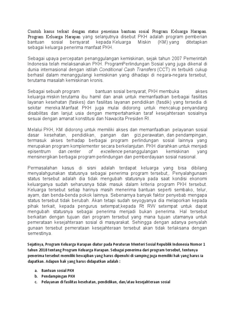 Penyalahgunaan Status PKH | PDF