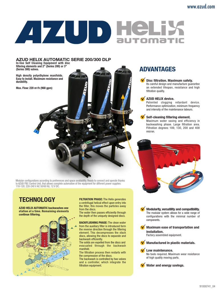 Azud Helix System-Eng | PDF | Filtration | Physical Sciences