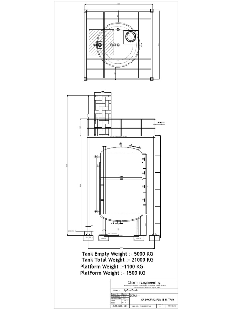 150x150x5 mm Box Pipe Tank Drawing | PDF