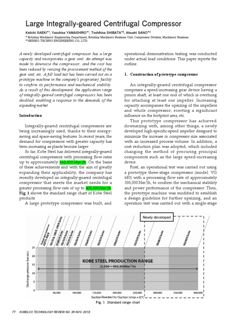 Integrally Geared Compressor | PDF | Gear | Bearing (Mechanical)