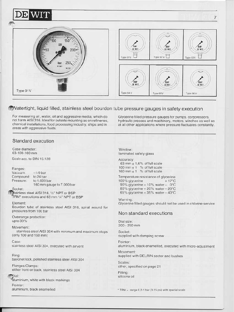 A0002490 - DS - Pressure Gauge | PDF