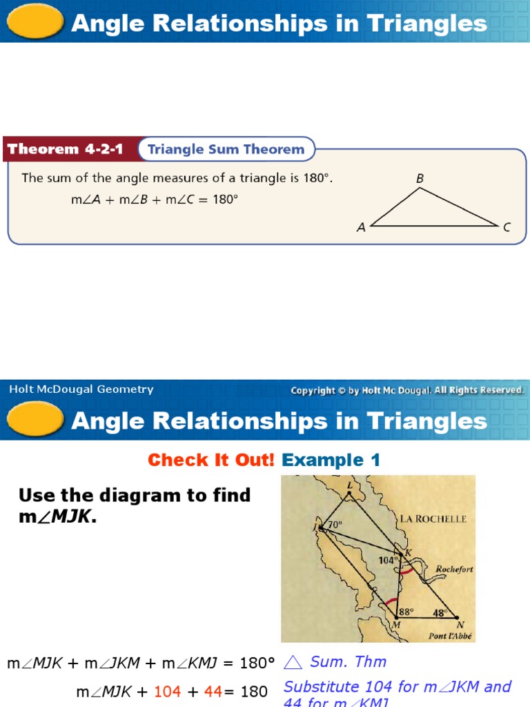 G10 - Angle Relationships in Triangles | PDF | Triangle | Angle