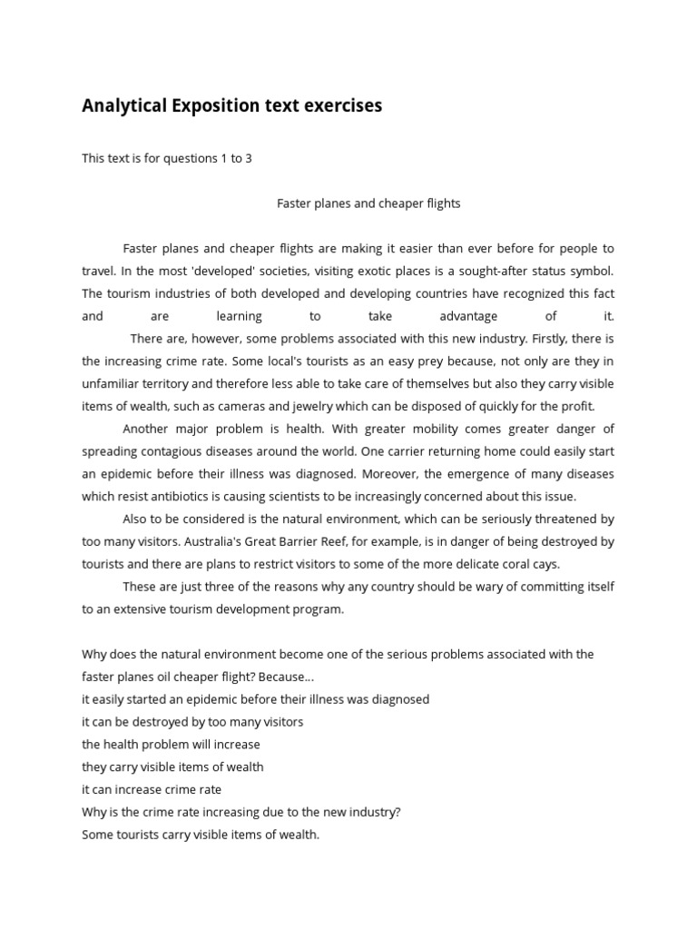 Analytical Exposition Text Exercises | PDF | Climate Change | Carbon Cycle