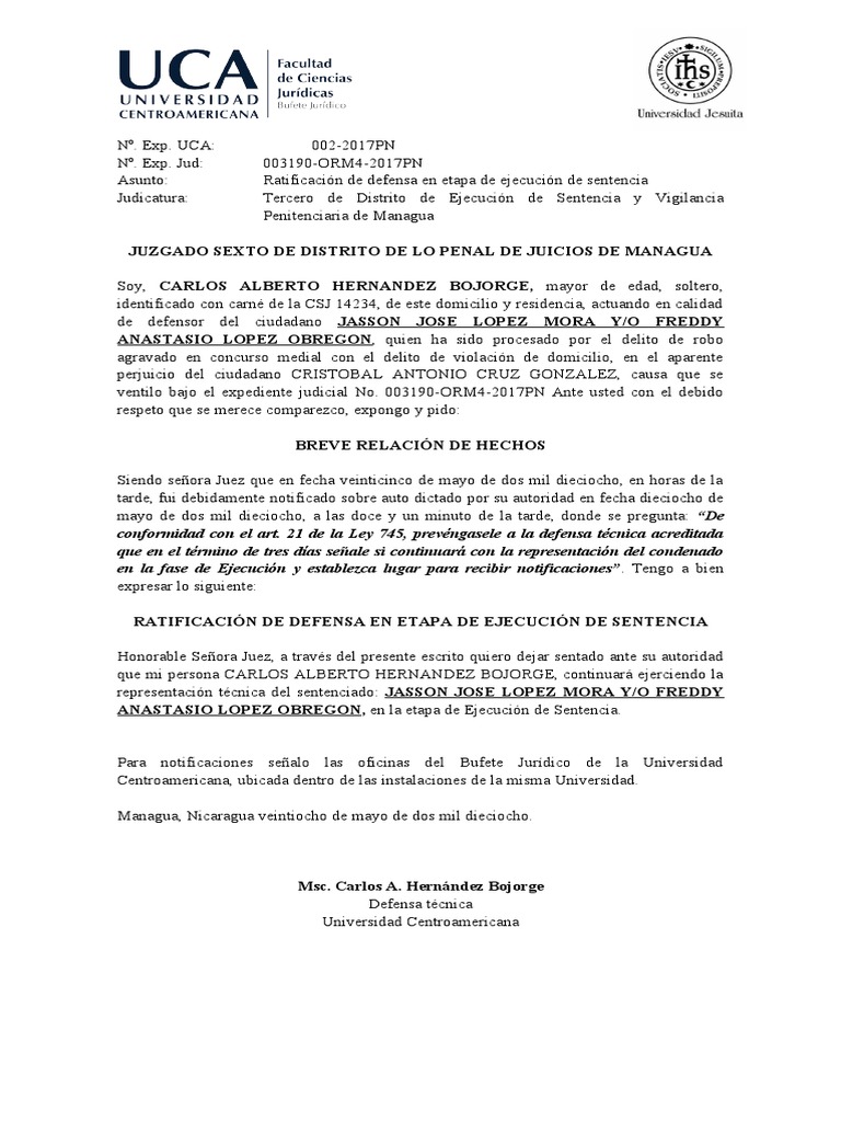 Continuar Con Defensa en Etapa de EJS | PDF