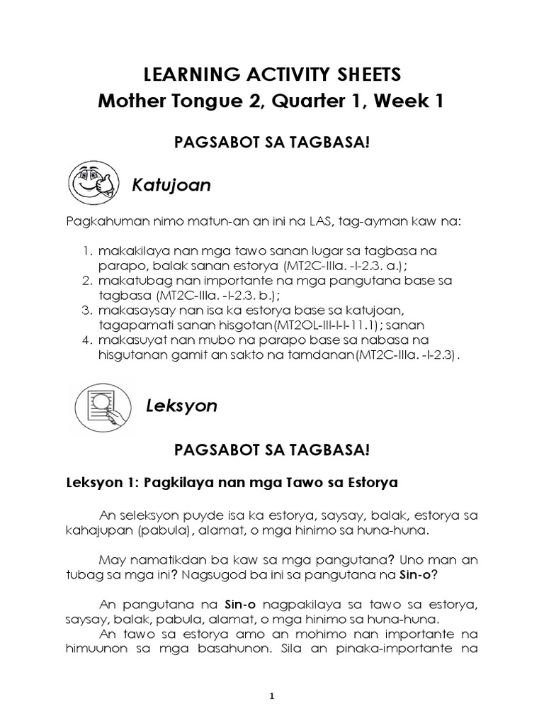 MTB MLE Grade 2 LAS Q3 MODULE 1 Mosa Gunting | PDF