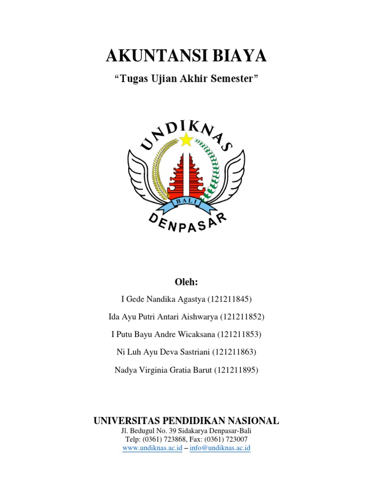 AKUNTANSI BIAYA Uas | PDF