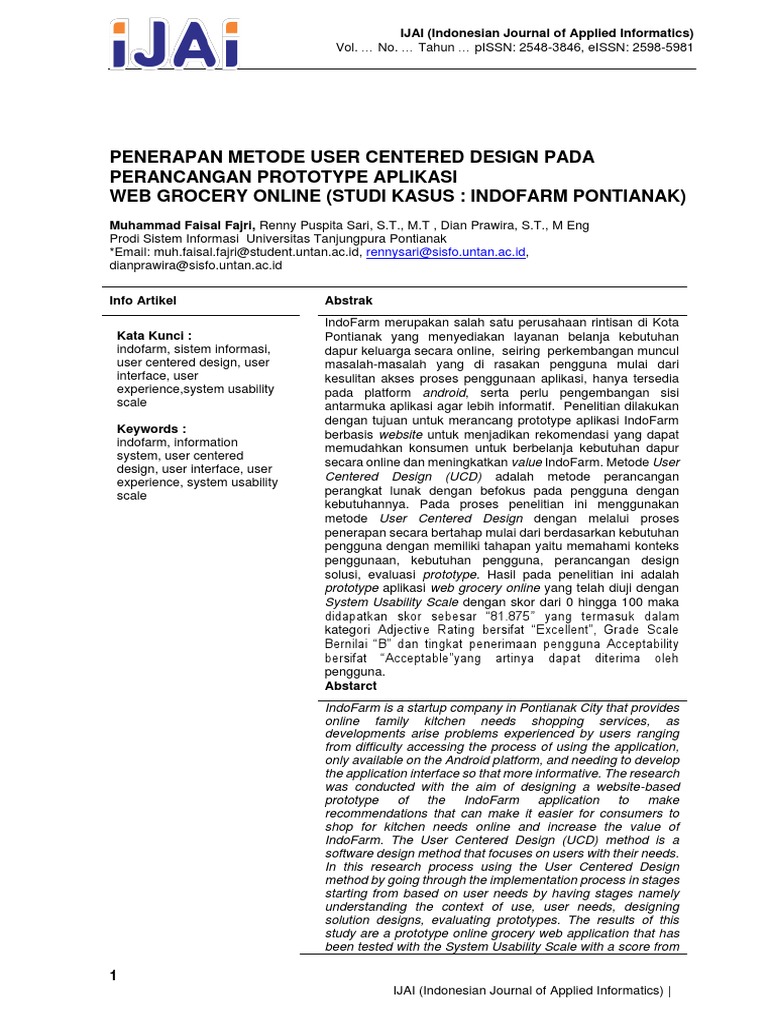 Jurnal Faisal - User Centered Design | PDF