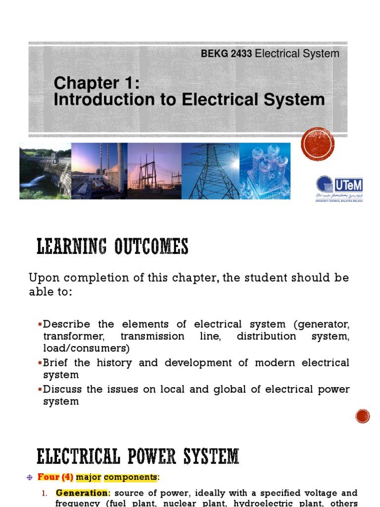 Chapter 1 Introduction To Electrical System | PDF | Power Station ...