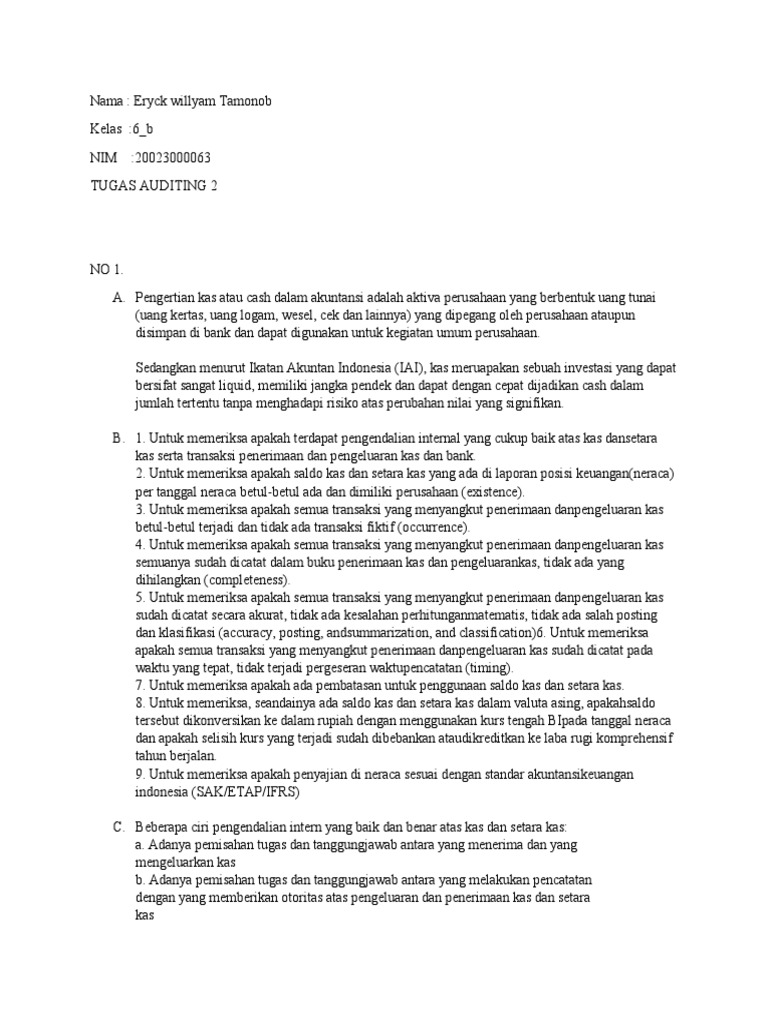 TUGAS Auditing 2 | PDF