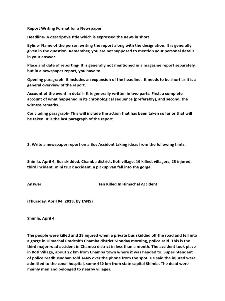 Report Writing | PDF