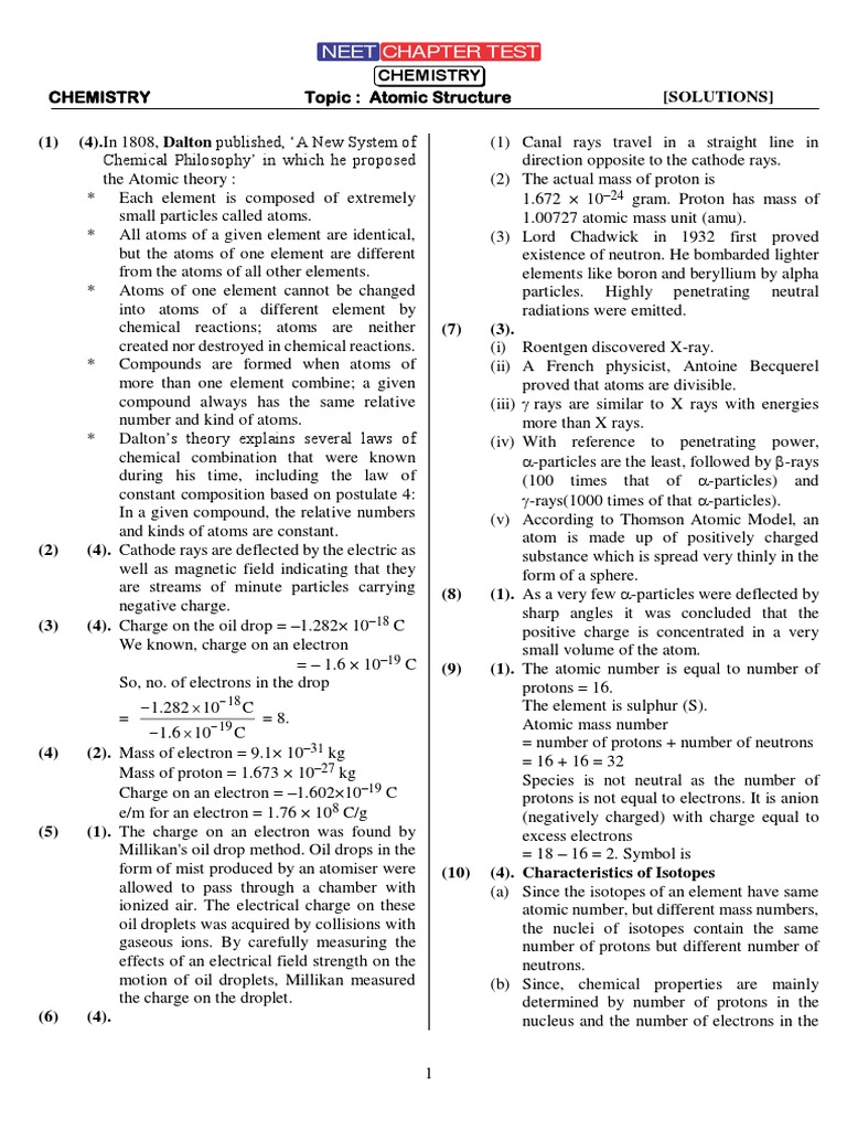 Atomic Structure And Key Concepts Pdf Atomic Orbital Electron