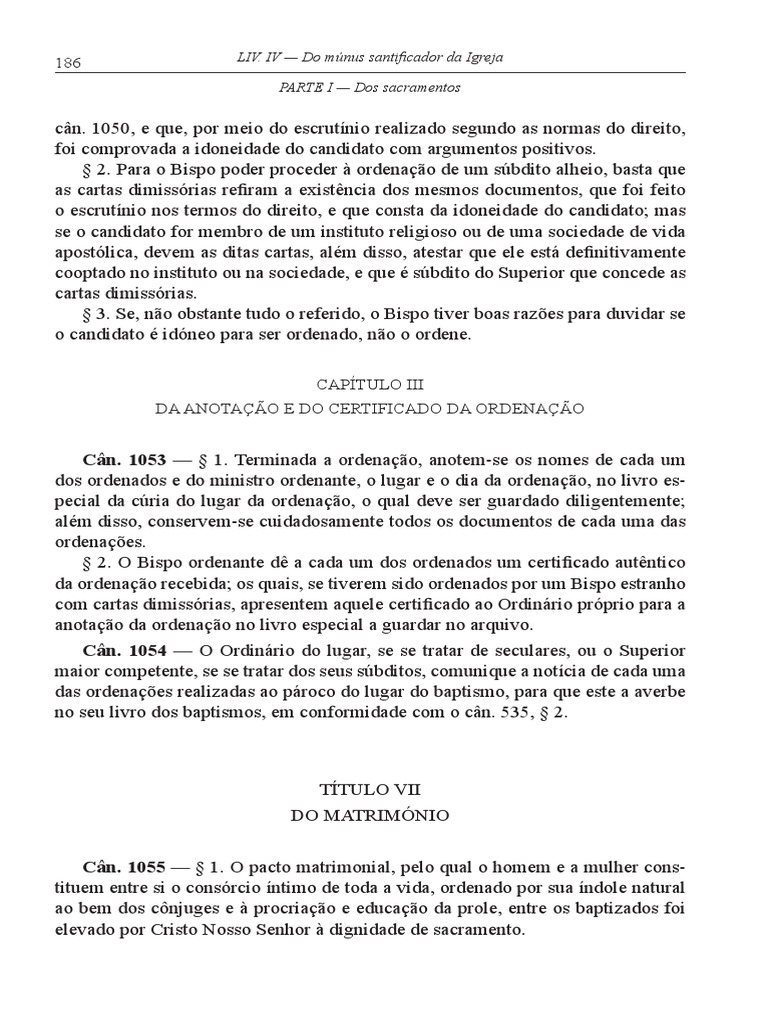 Código Do Direito Canónico | PDF | Igreja católica | Liturgia