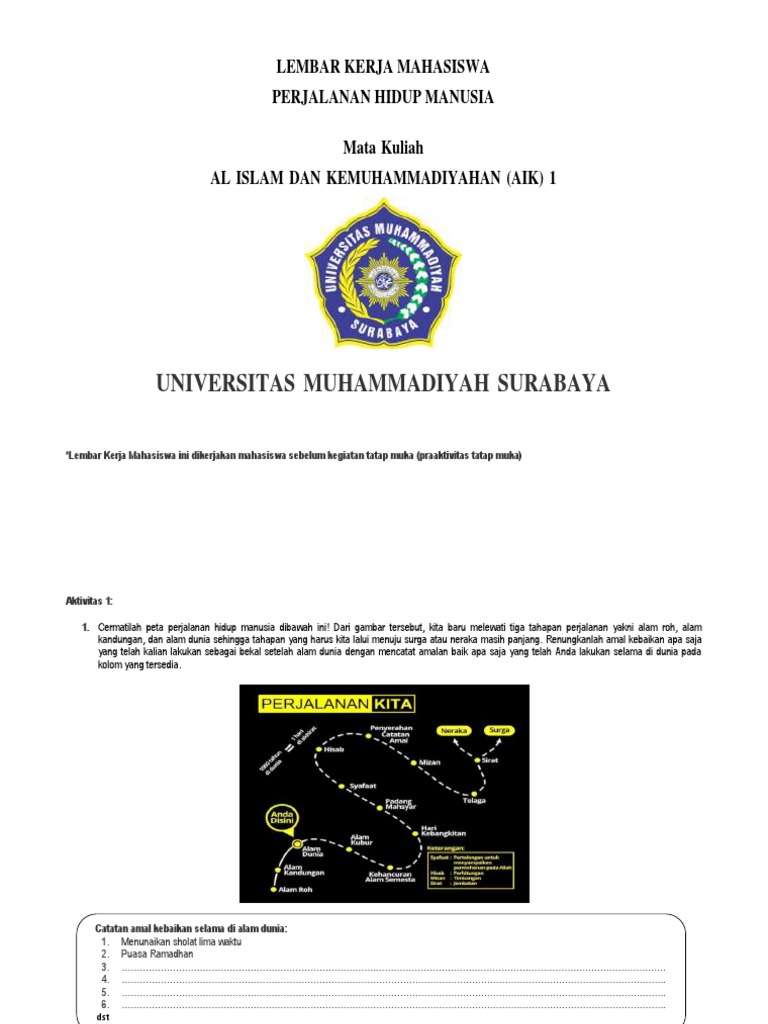 LKM AIK 1_Pertemuan ke-3_Perjalanan Hidup Manusia | PDF