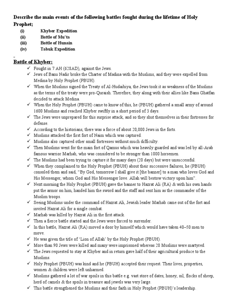 Overview of the Tabuk Expedition | PDF | Muhammad