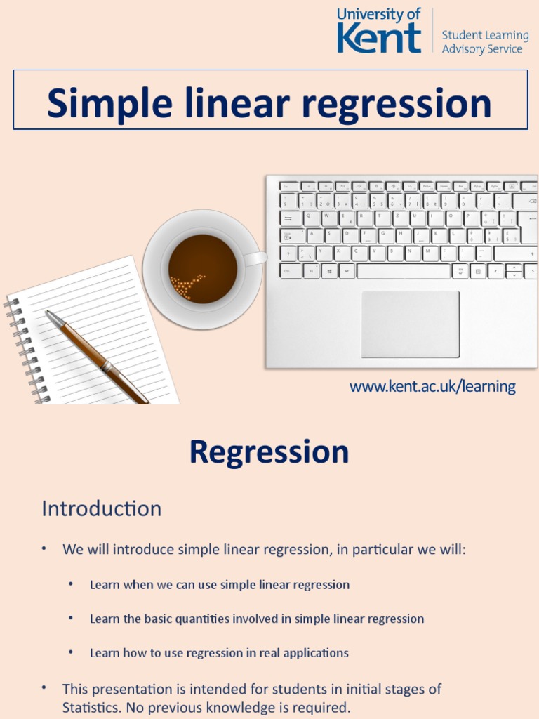 Simple Linear Regression | PDF | Regression Analysis | Errors And Residuals