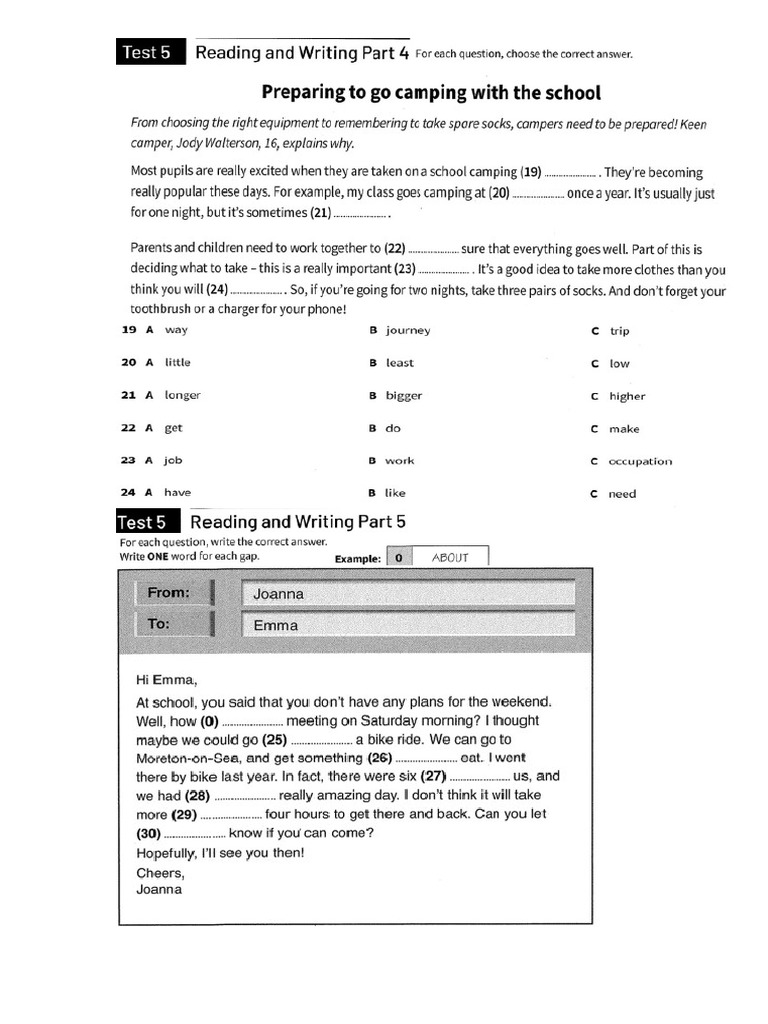 Test 5 Part 4 Part 5 | PDF