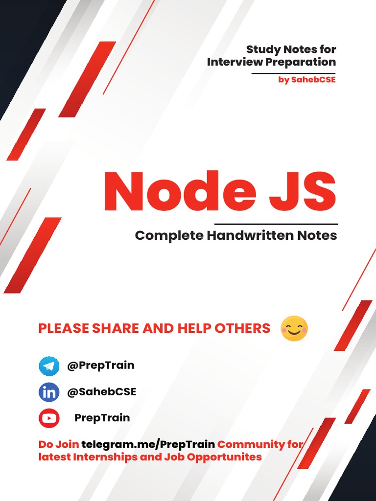 NodeJS Notes | PDF NodeJS Notes | PDF