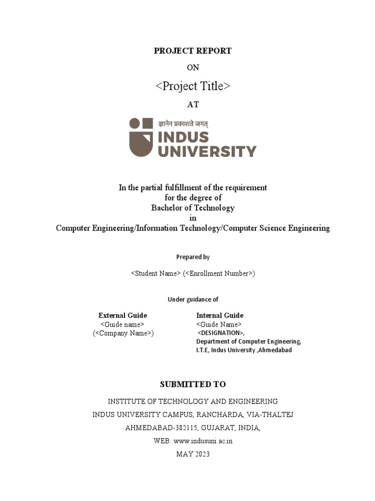 B.Tech Project Report Submission | PDF