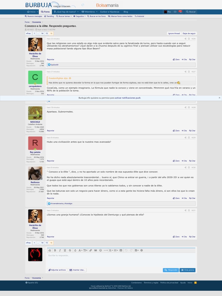 Conozco A La Élite. Respondo Preguntas. - Página 16 - Burbuja - Info | PDF