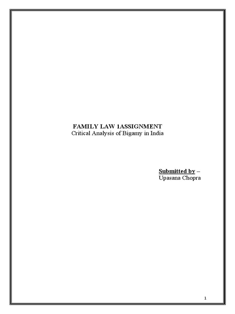 Family Law | PDF | Marriage | Polygamy