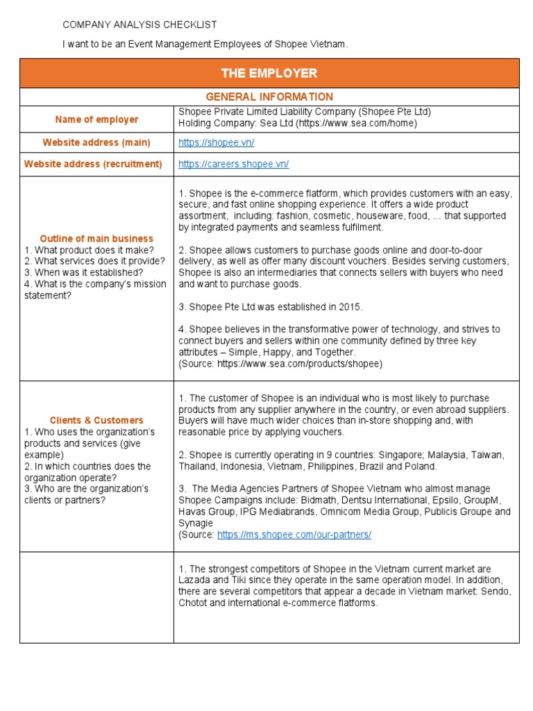 Company Checklist | PDF | Recruitment | Hanoi