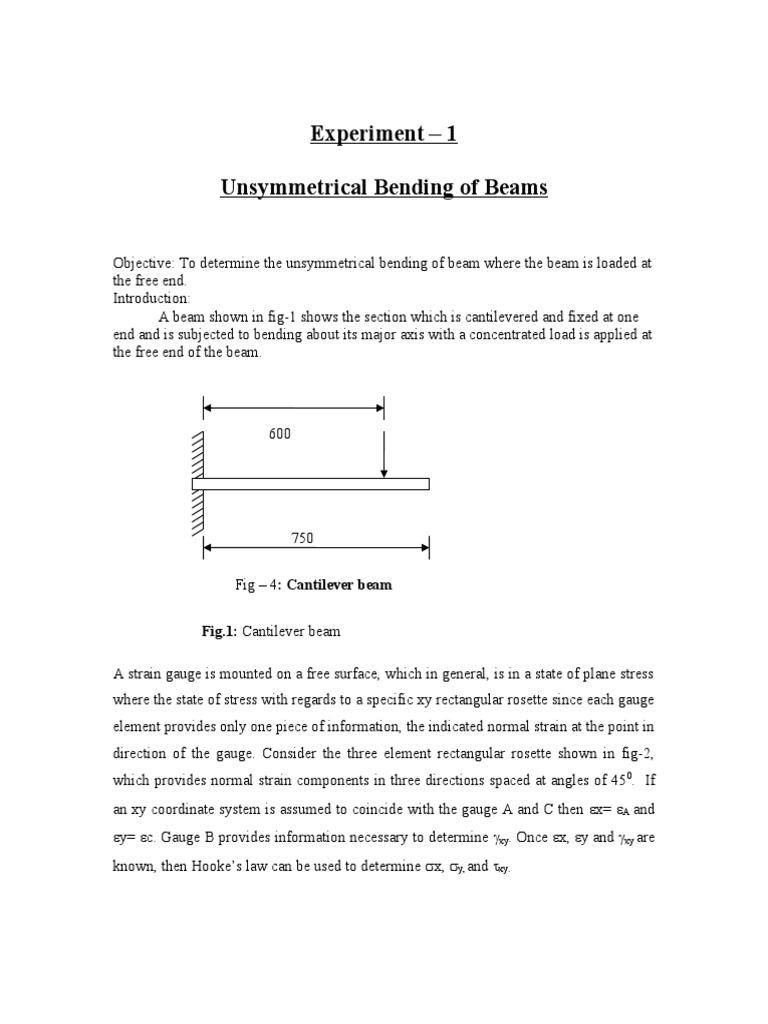 Unsymmetrical Bending Of Beams Pdf