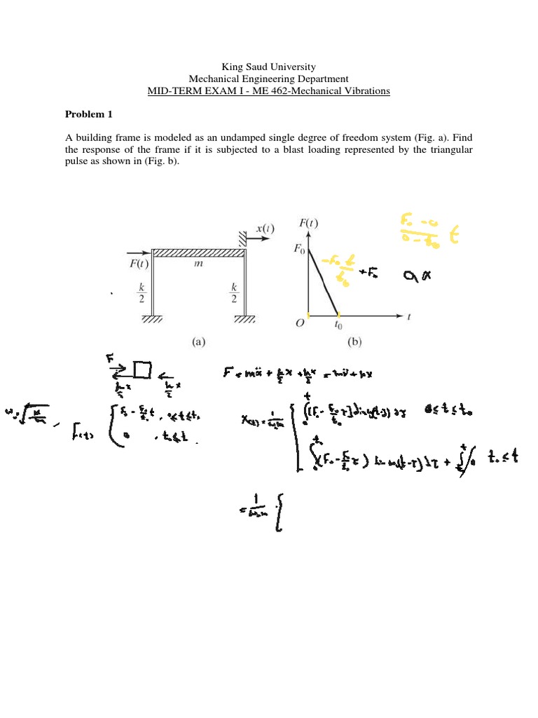 Analysis of Vibration Problems for Mechanical Engineering Systems | PDF