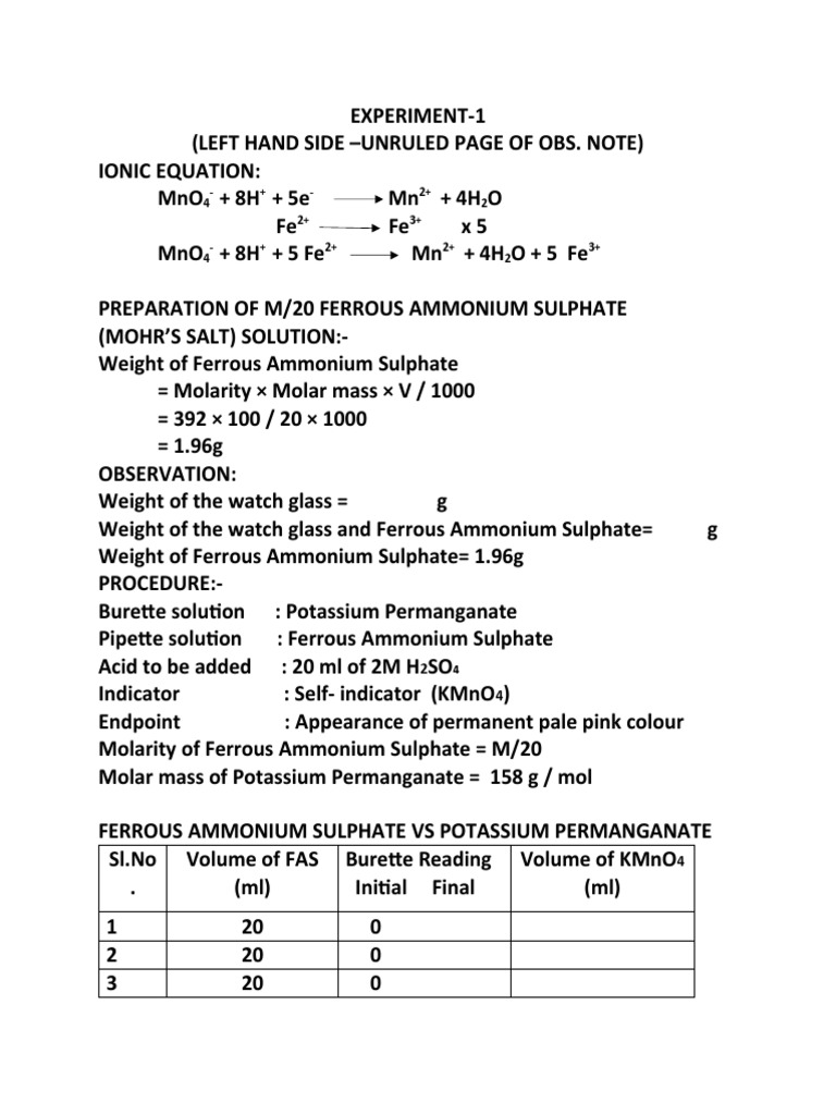 Volumetric Analysis | PDF | Titration | Chemistry