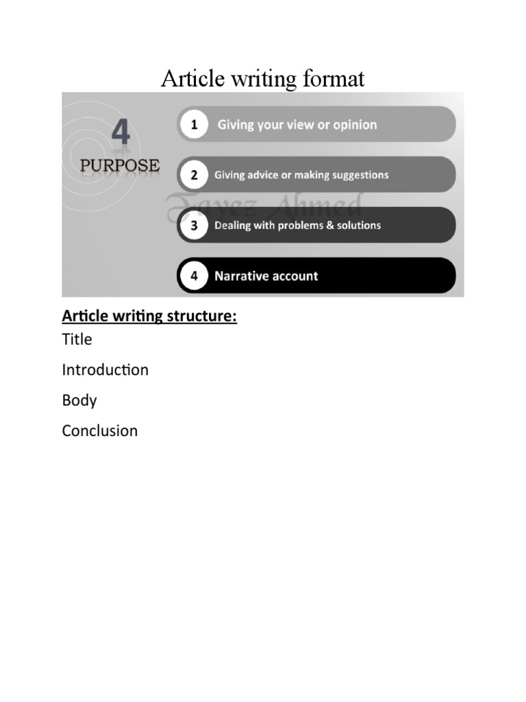 Article Writing Format | PDF