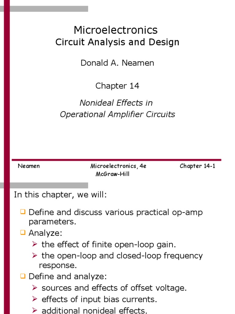 Microelectronics: Circuit Analysis and Design | PDF | Operational ...
