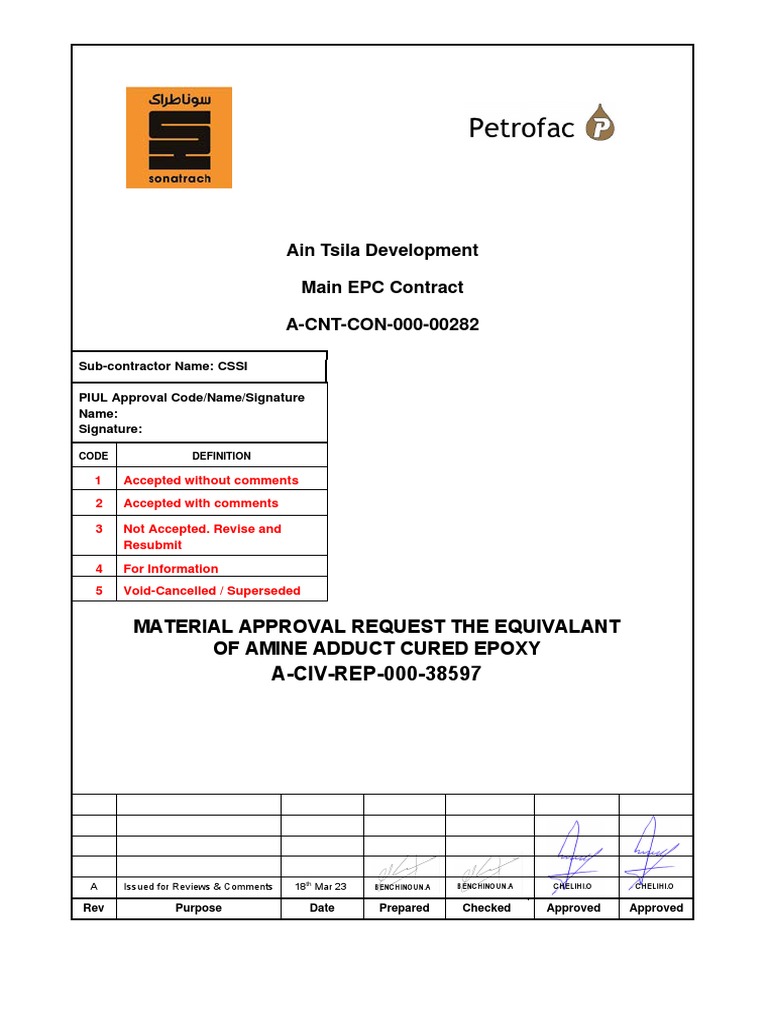 Ain Tsila Development Main EPC Contract A-CNT-CON-000-00282 | PDF ...