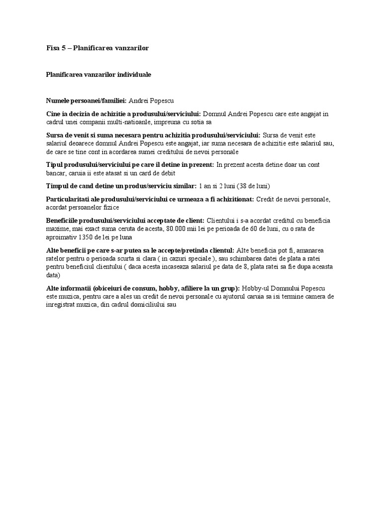 Fisa 5 Colea Cosmin 350 | PDF