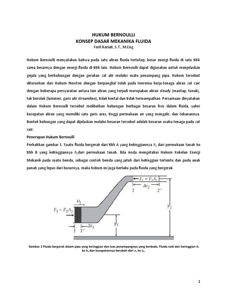 Hukum Bernoulli | PDF