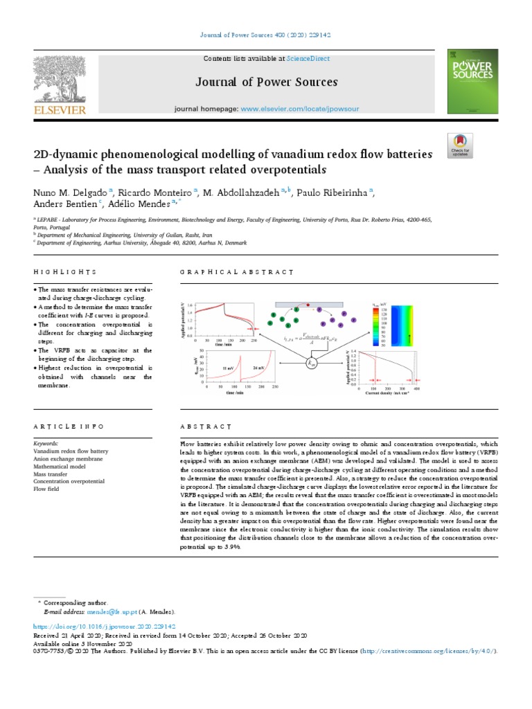 Journal of Power Sources | PDF | Fluid Dynamics | Electrochemistry