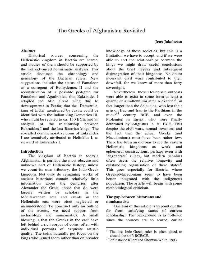 Bactrian Kings: Numismatic Insights | PDF | Coins | Hellenistic Period