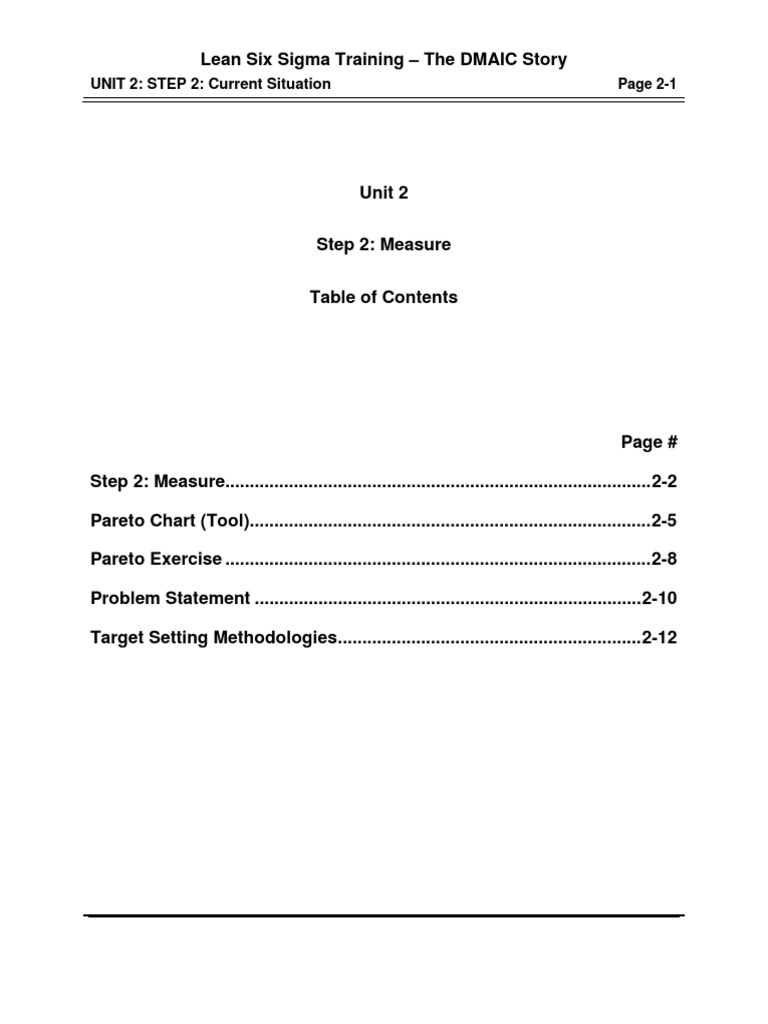 DMAIC Unit2 | PDF | Six Sigma | Methodology