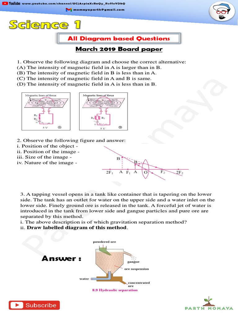 Science 1 & Science 2 Important Diagrams SSC Class 10 | PDF | Anode | Pathogen