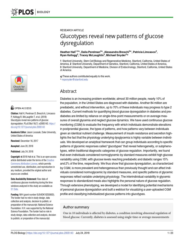 Gluco Types | PDF | Prediabetes | Insulin Resistance