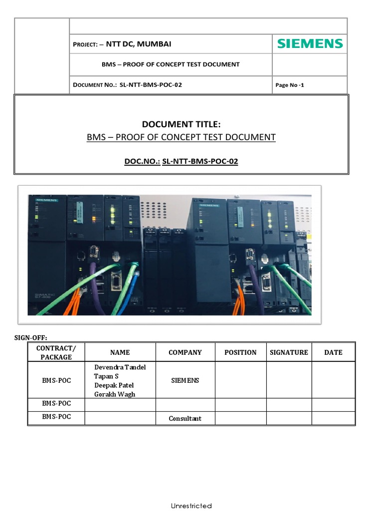 PLC - BMS - Poc - Test - NTT DC | PDF | Programmable Logic Controller ...
