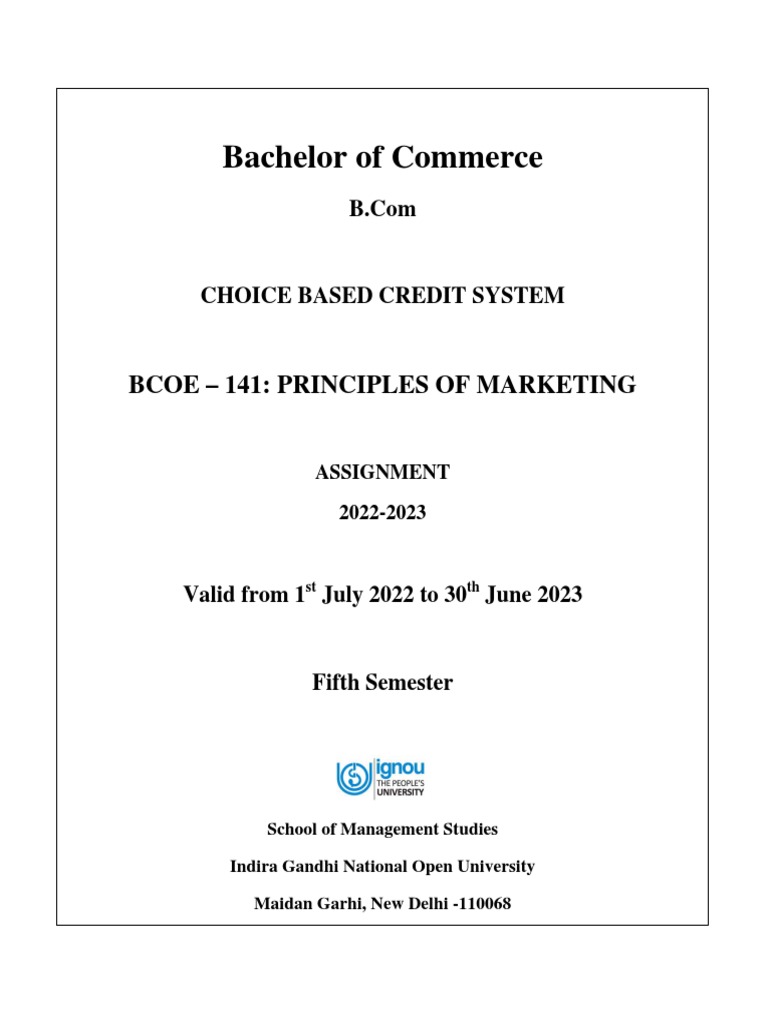 Bcoe-141 Done | PDF | Retail | Marketing