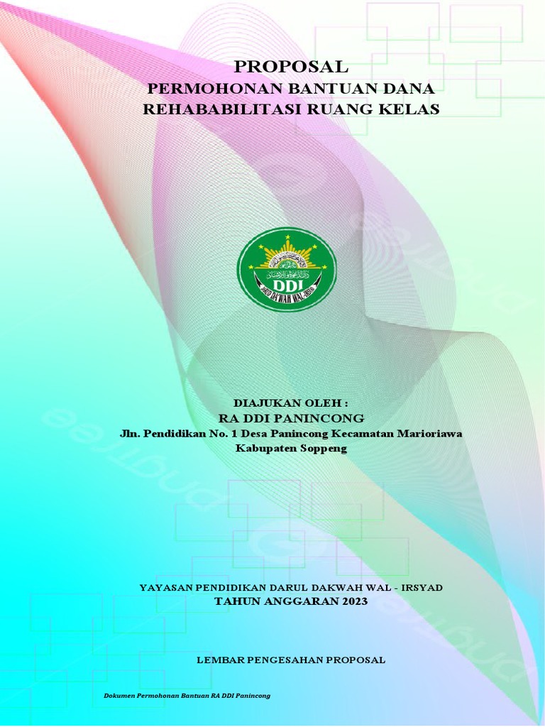 Isi, Sampul, Daftar Isi Proposal Permohonan Bantuan Fix1 | PDF