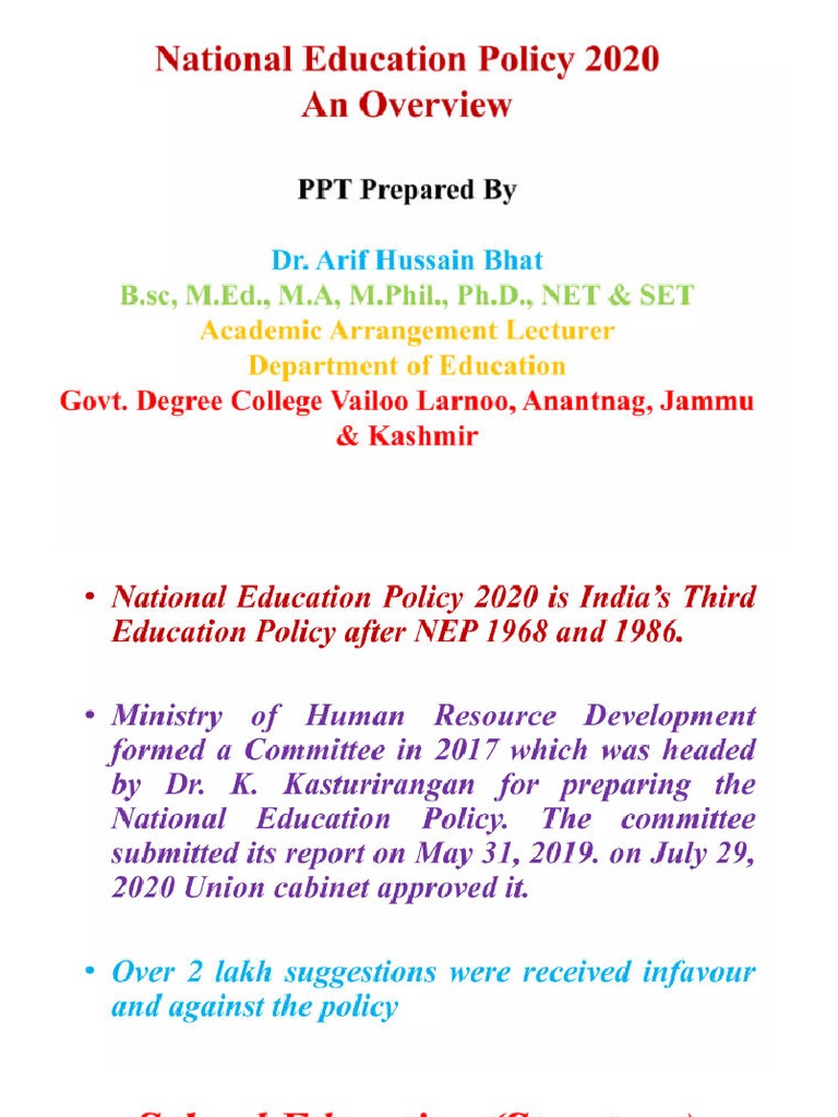 NEP 2020 Summary | PDF