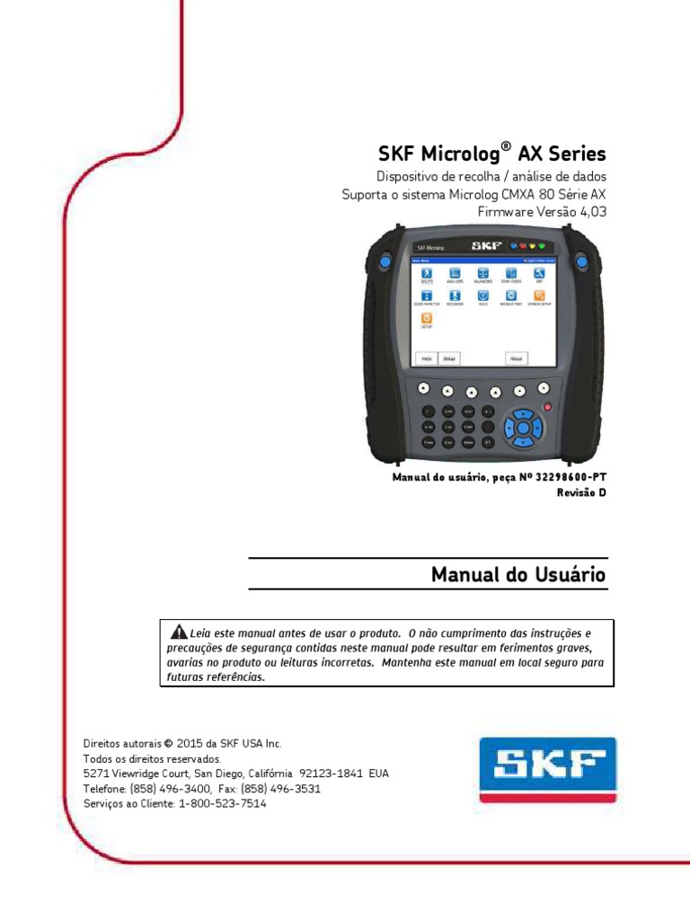 SKF Microlog AX Series | Download grátis PDF | Primeiros socorros | Dados