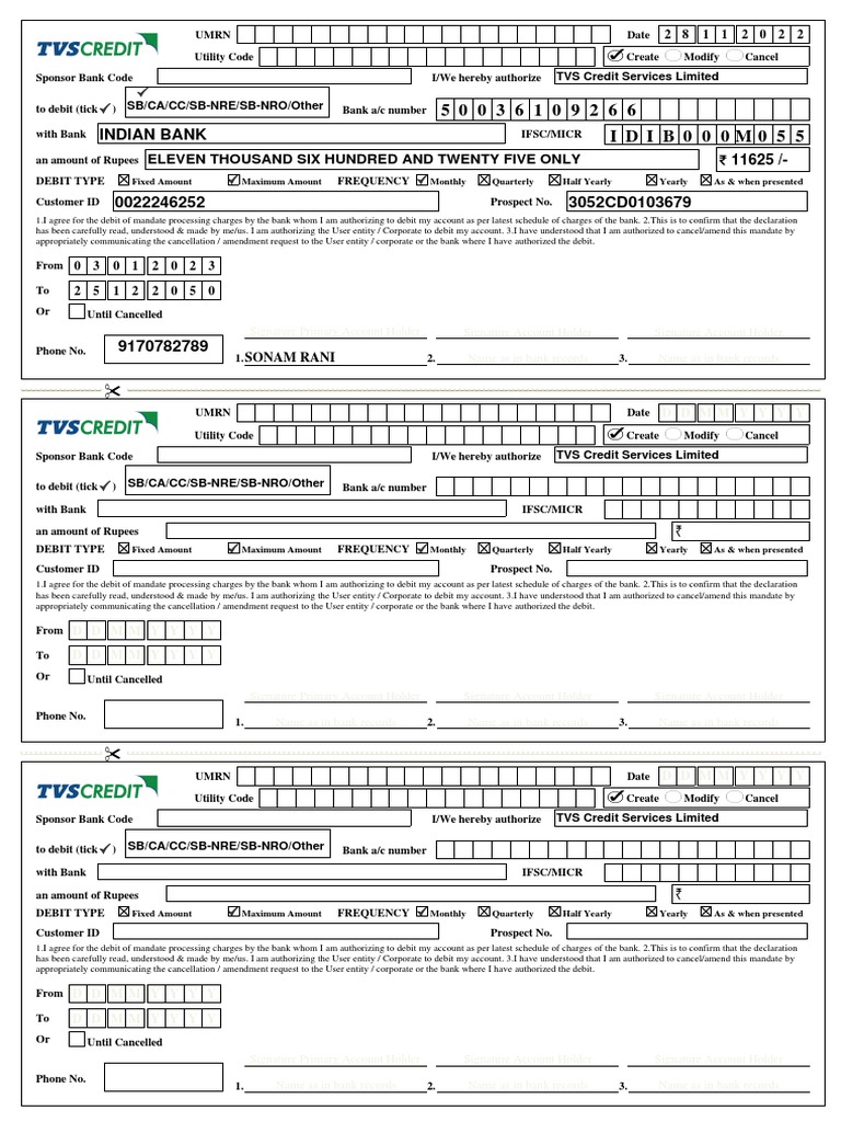 Ach Form | PDF | Debit Card | Banks