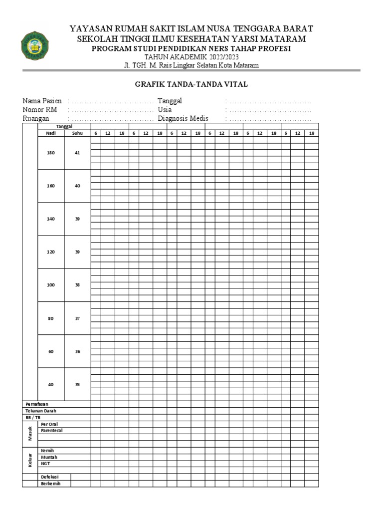Format Grafik Tanda Vital | PDF
