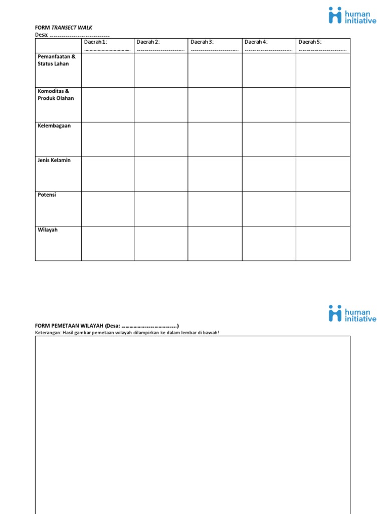 Form Transect Walk | PDF